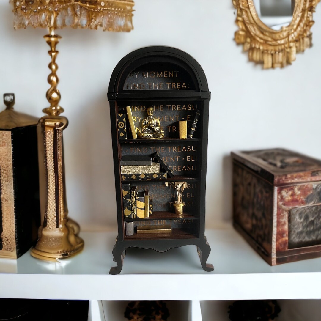 Book Lover Miniature Bookshelf - Unique Gift for Book Nerd, Decor for ...