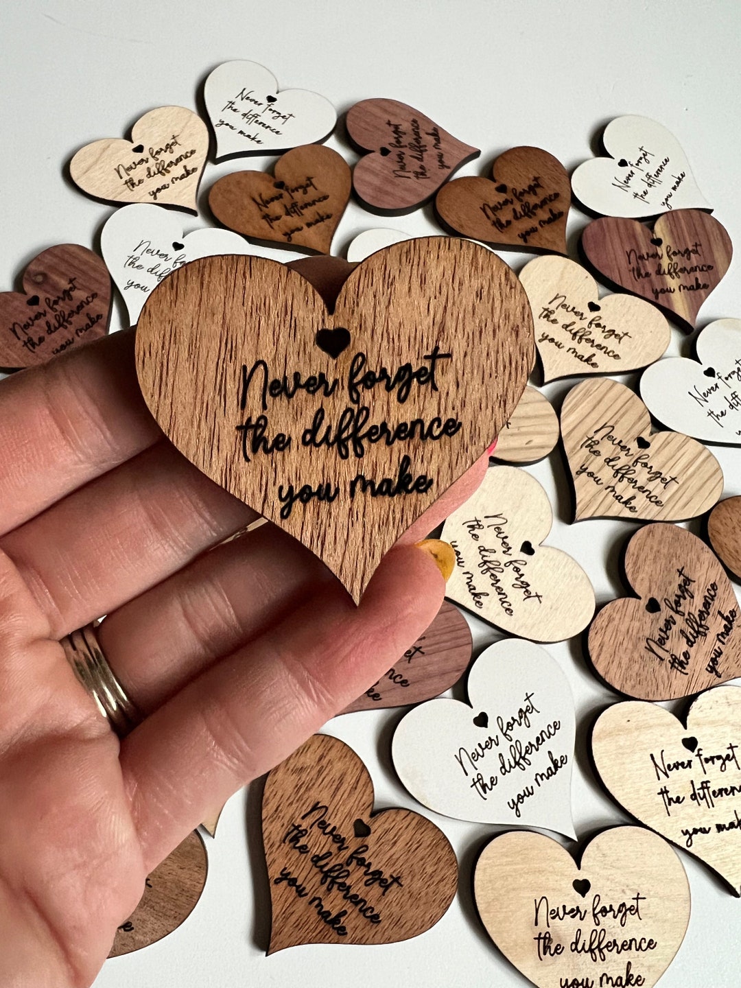 Heart Appreciation Tokens - Never Forget the Difference Heart Tokens ...