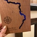 Chocolay River Upper Peninsula of Michigan Wooden Map - Etsy