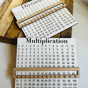 Educational Math Learning Boards -multiplication, Division, Addition ...