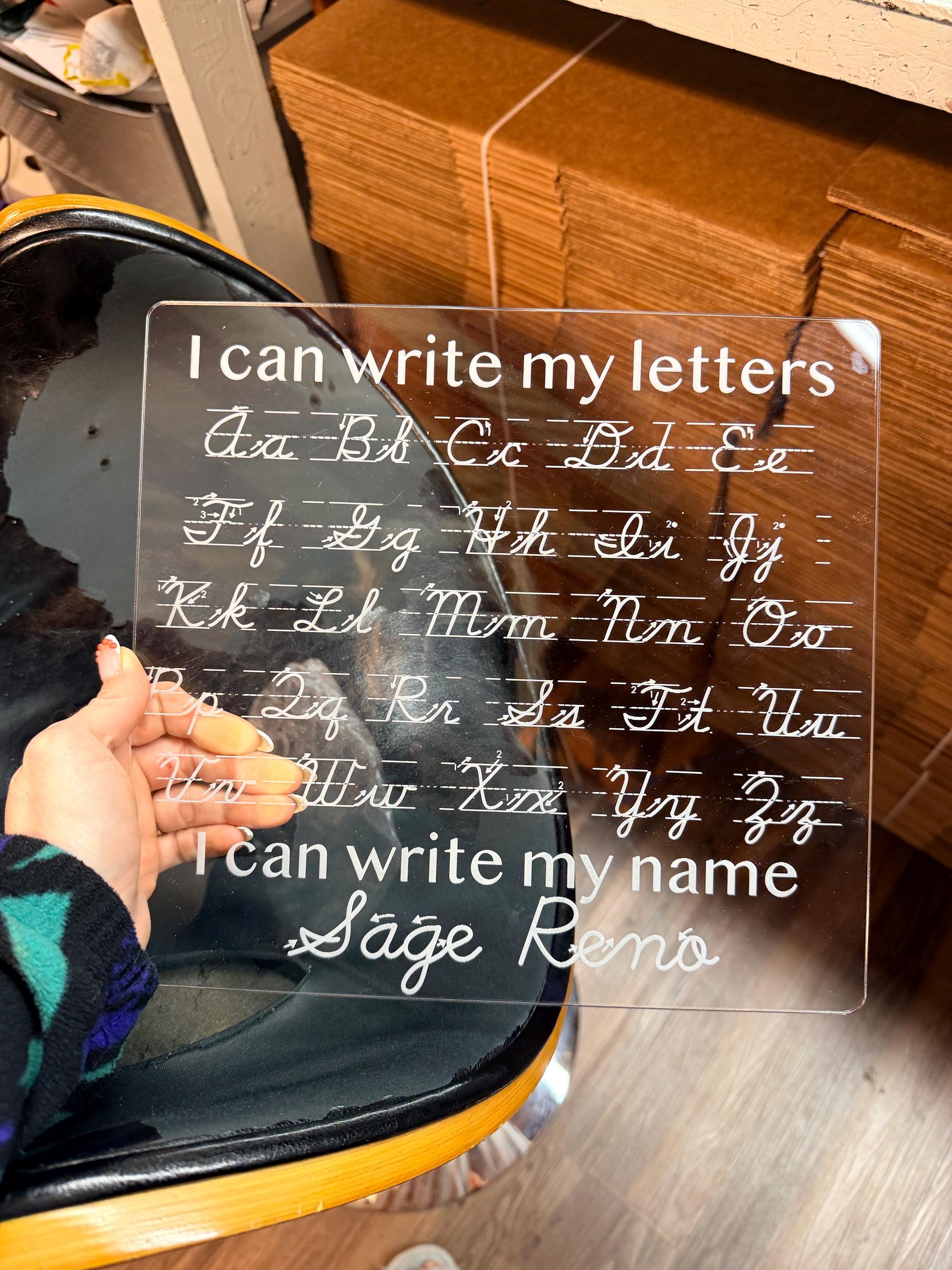 Cursive Learning Dry Erase Alphabet Trace Board - Perfect Gift for ...