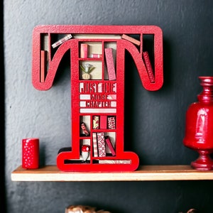 Custom Initial Book Lover Miniature Bookshelf - Give Your Favorite Book ...