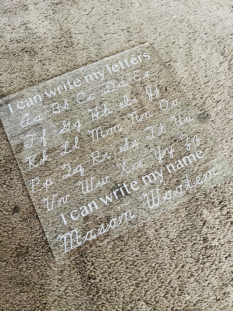 Cursive Learning Dry Erase Alphabet Trace Board Educational - Etsy