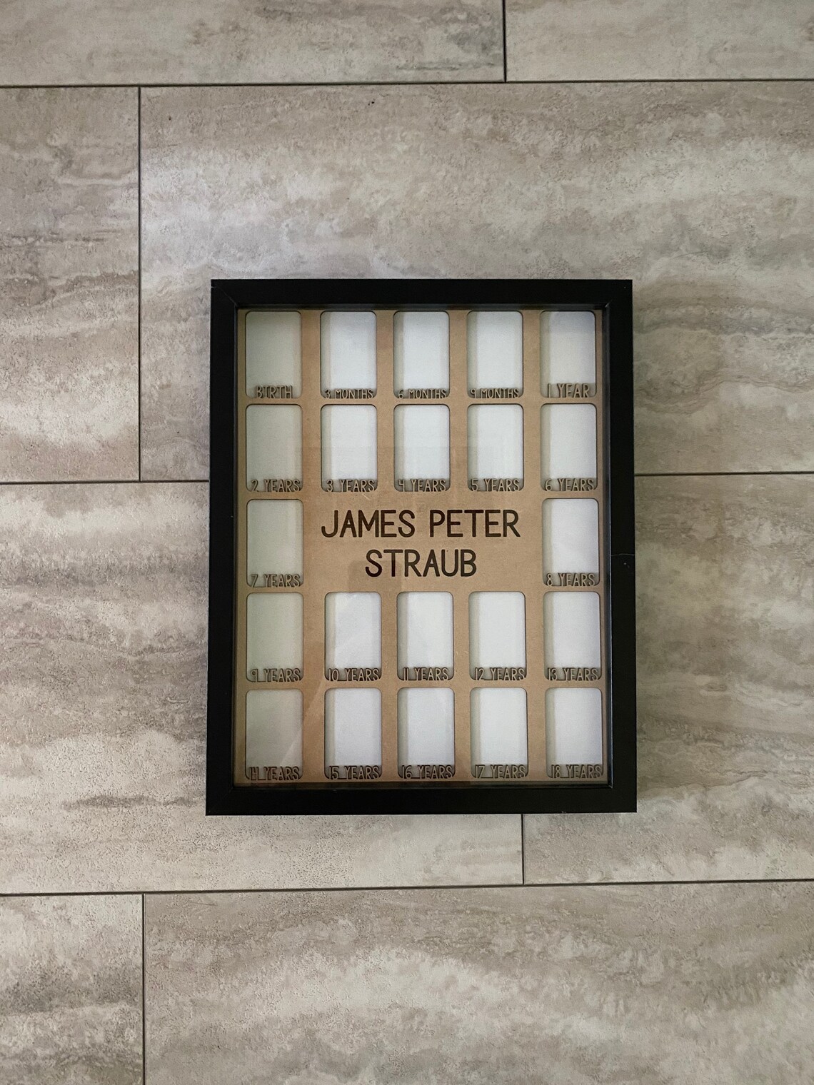 Custom Birth Through 18 Photo Frame for Children First Year - Etsy