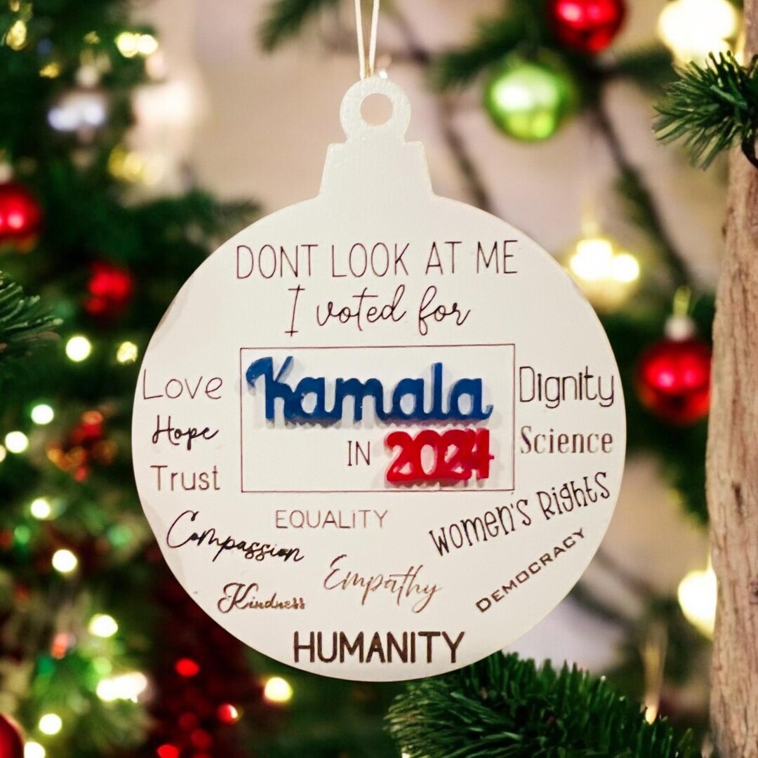 Kamala Harris 2024 Presidential Campaign Christmas Ornament ...