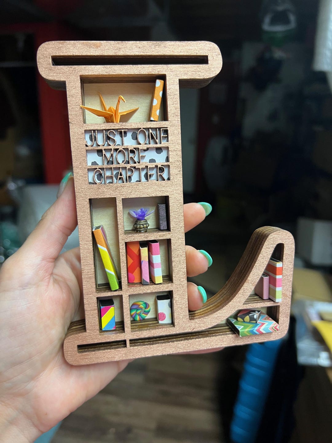 Personalized Initial Miniature Bookshelf for Book Lovers, Unique ...