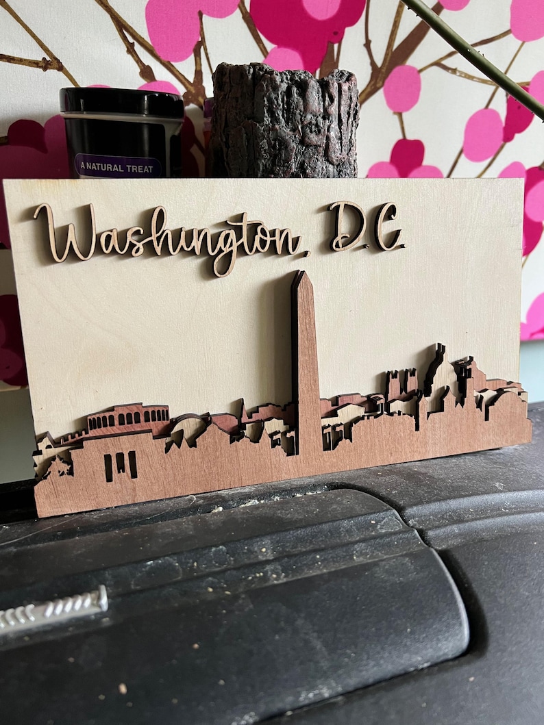 Custom City Skyline Multilayer Wood Sign - Personalized Housewarming ...