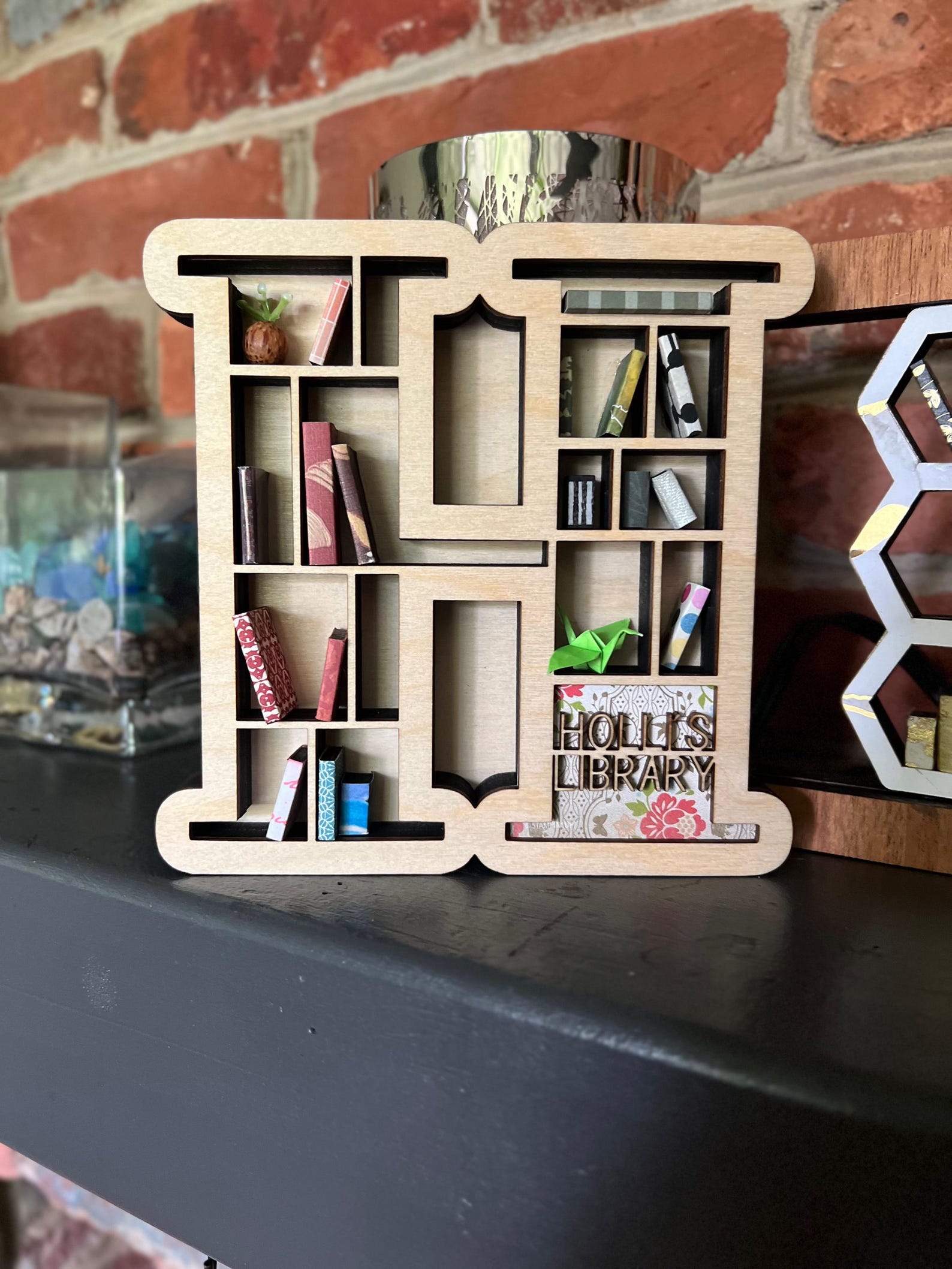Custom Initial Miniature Bookshelf - Unique Gift for Family or Friend ...