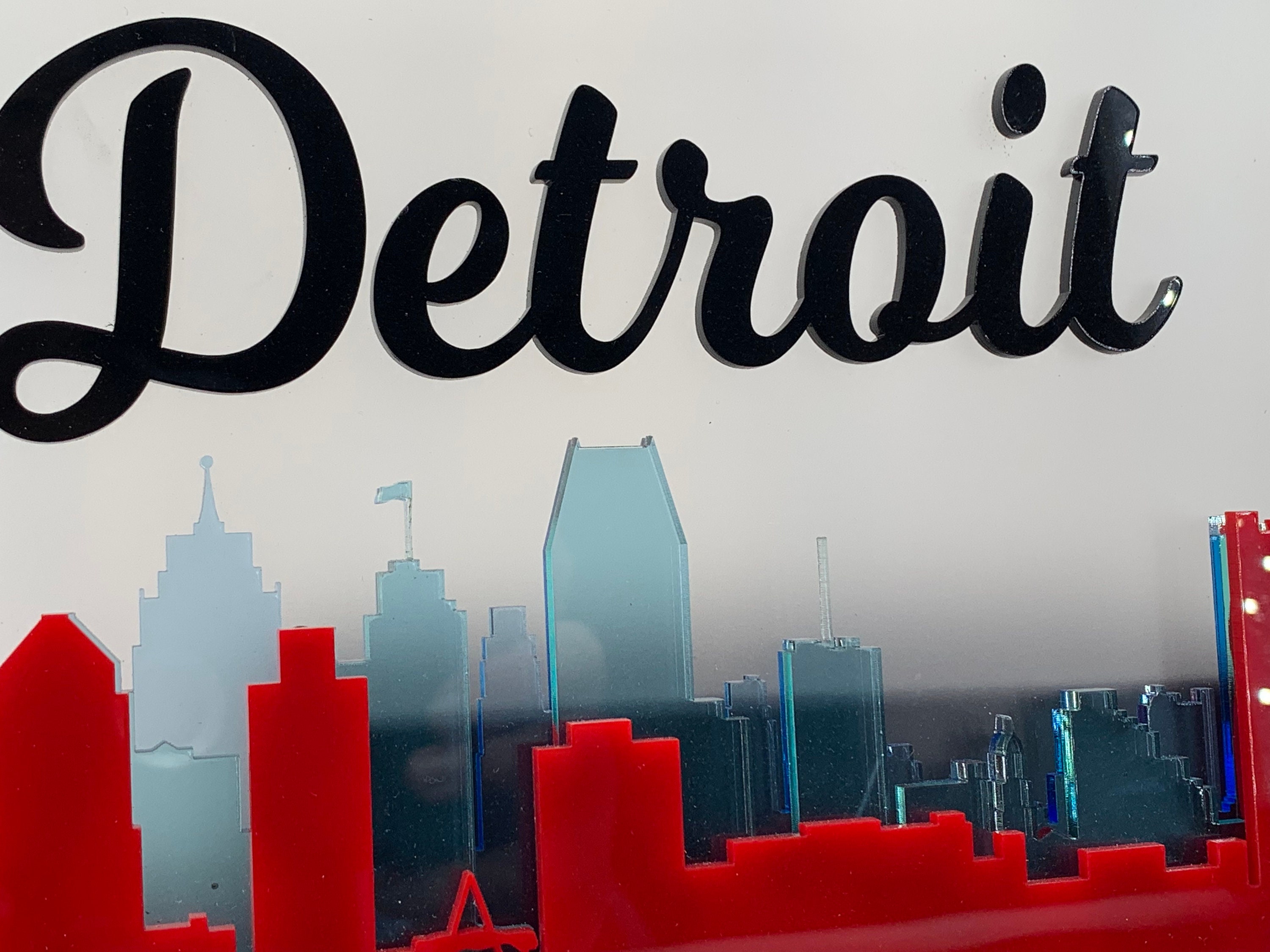 Detroit City Skyline Multilayer Acrylic Sign Michigan Gift - Etsy
