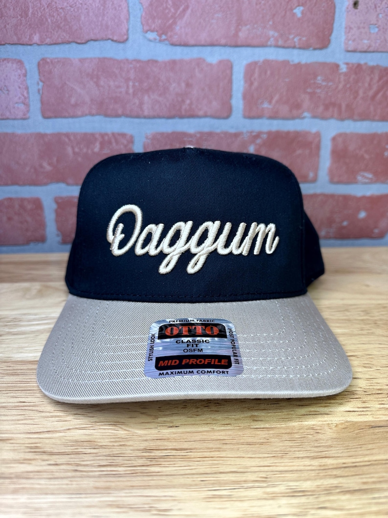 Daggum 3D Puff Embroidered Hat, Funny Hats - Etsy