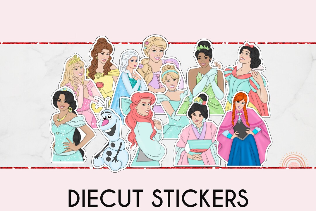 Princess Die Cut Stickers - Etsy