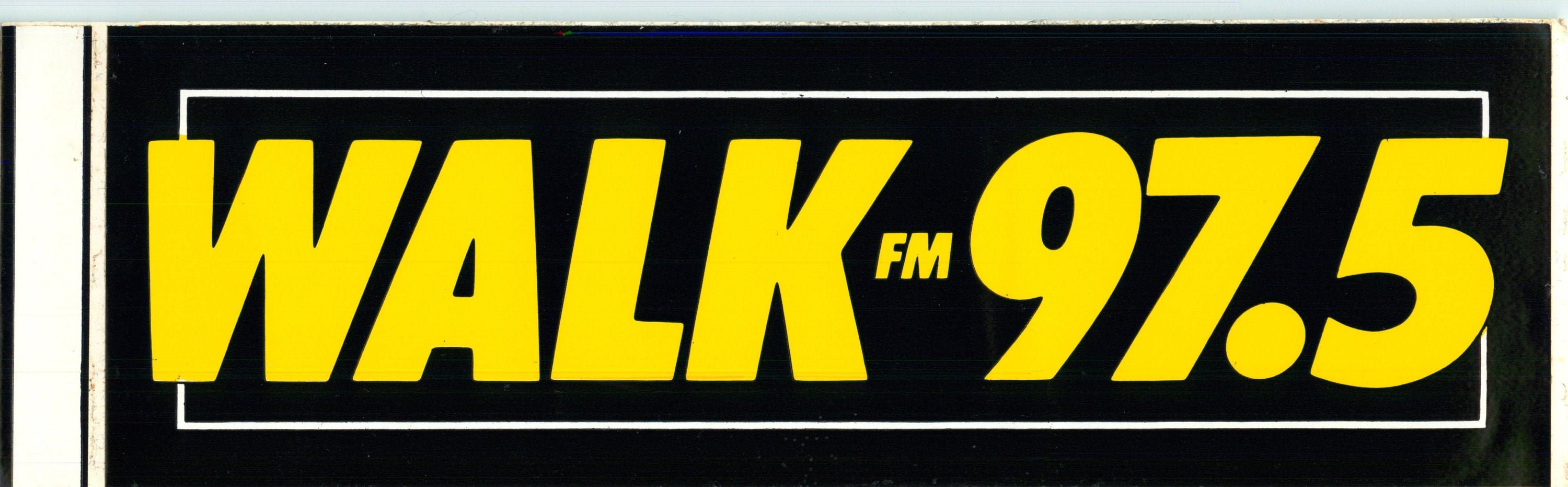 WALK 97.5 Bumper Sticker 90s Vintage Adult Contemporary FM Radio ...