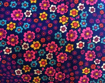 Bright floral fabric | Etsy