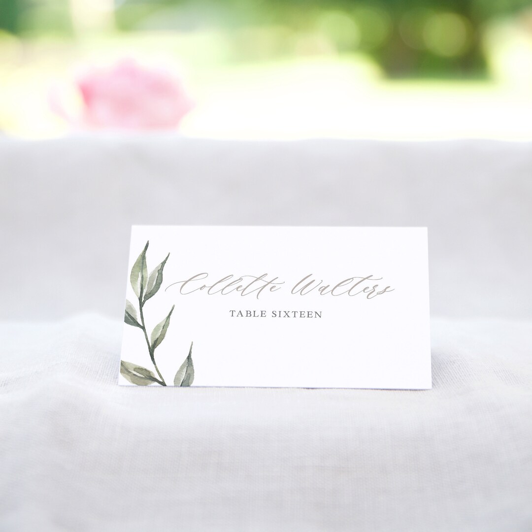 Wedding Name Cards - Vines - Printable File - Guest Name - Digital ...