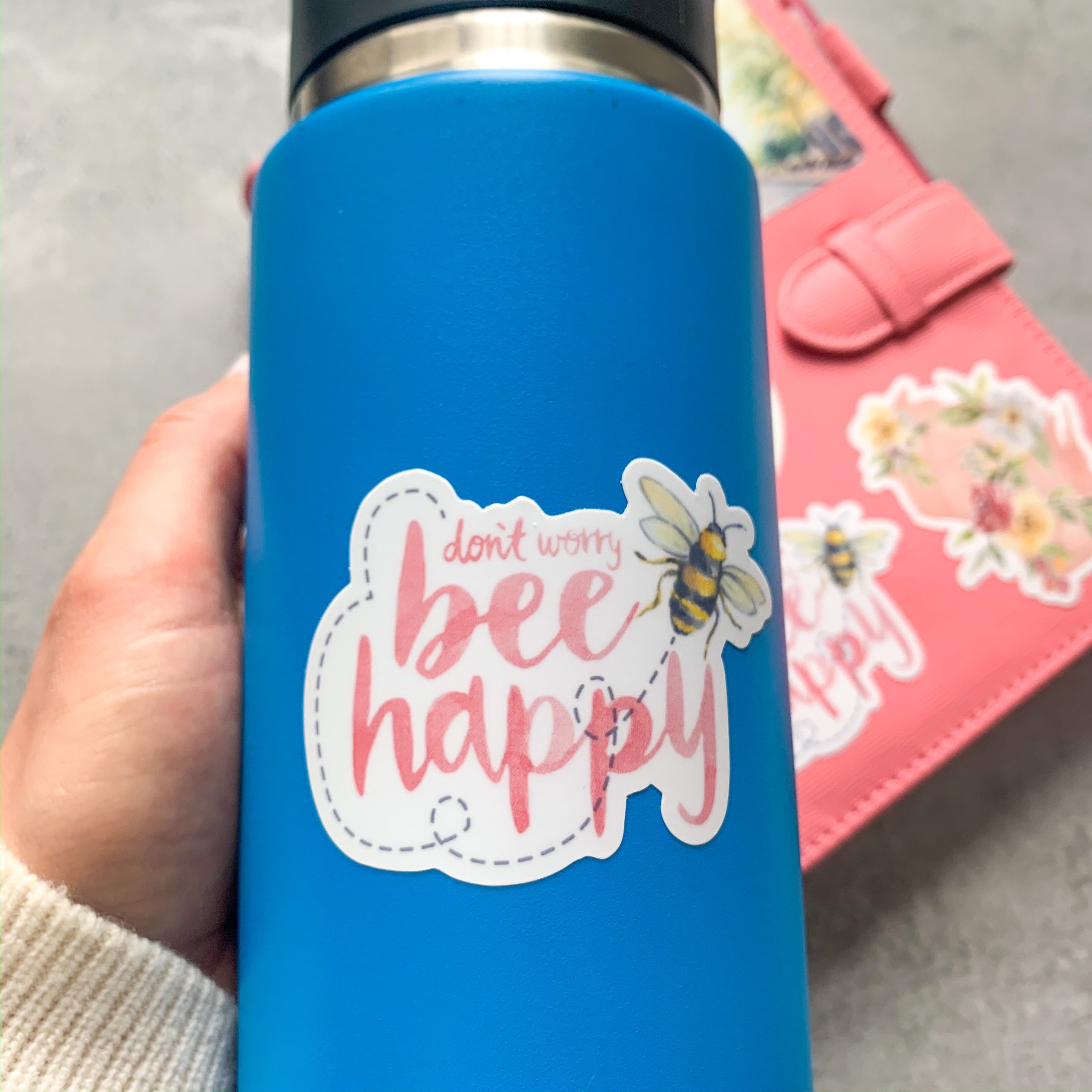 Bee Sticker Water Bottle Sticker Washable Sticker - Etsy