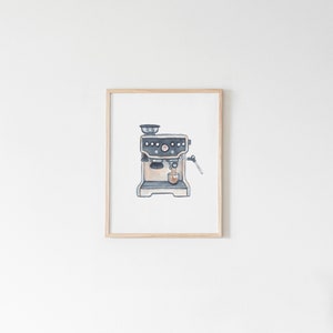 PRINTABLE Espresso Machine Art Print - Coffee Print - Coffee Art ...