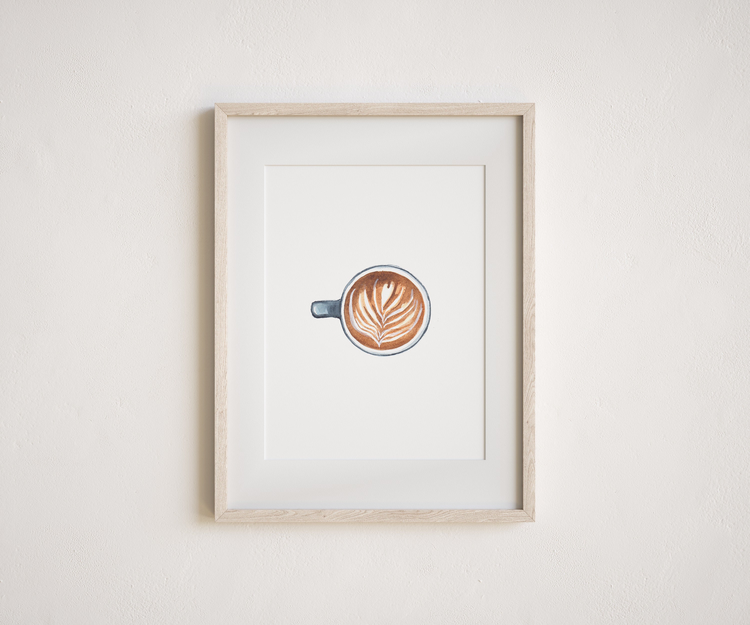 PRINTABLE Latte Art Print Coffee Print Coffee Art Kitchen Watercolor ...