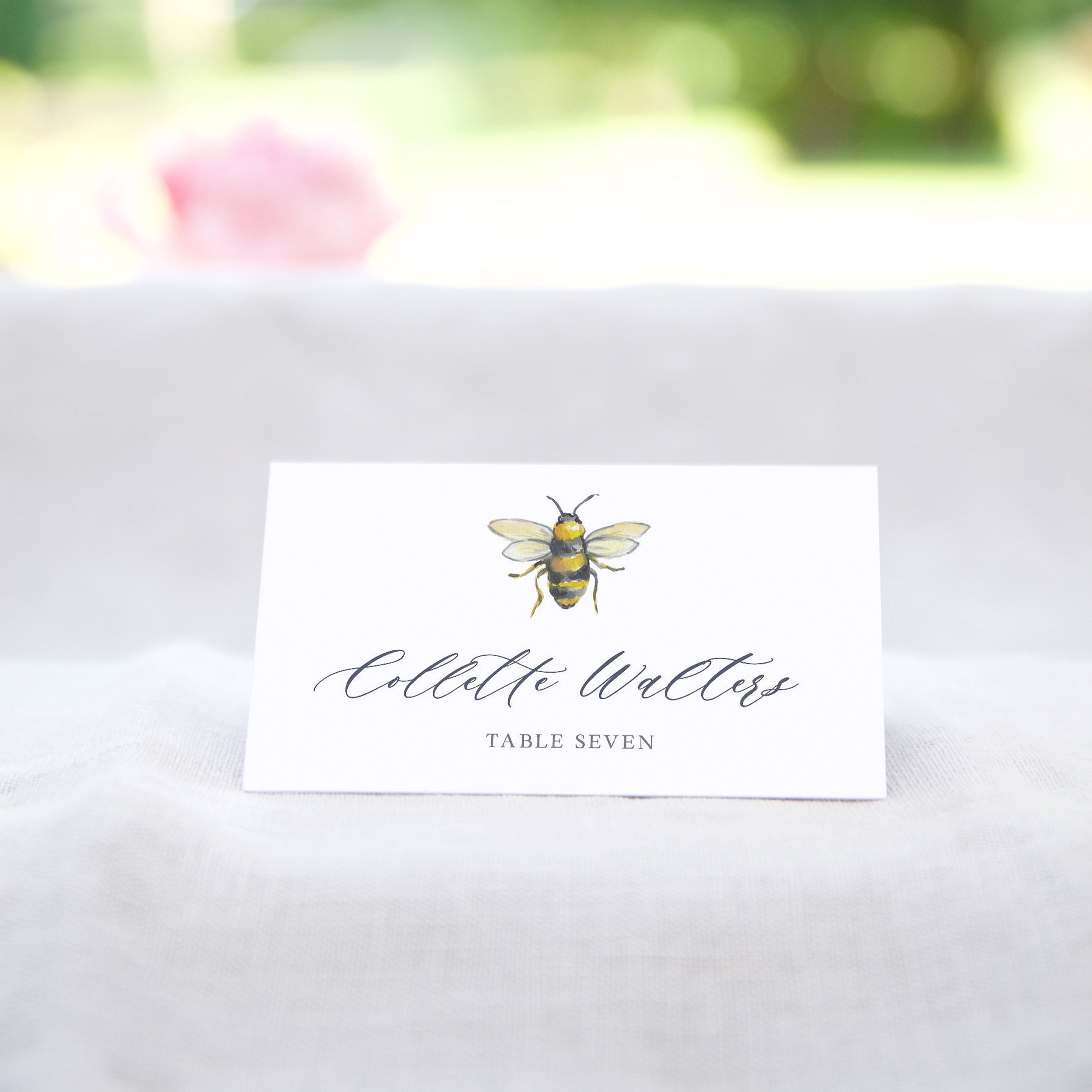 Wedding Name Cards Bee Printable File Guest Name Digital Download ...