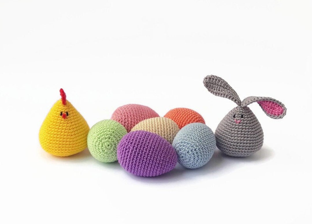 Easter Bunny Chick Eggs 8 Pcs Easter Gift Easter Table Decor Set ...