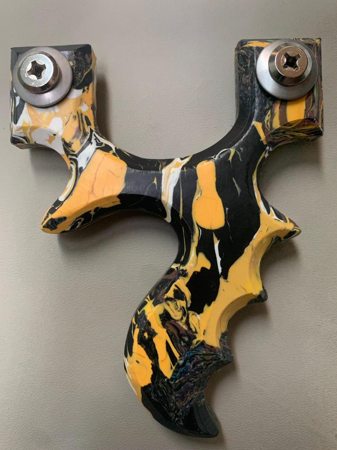 Recycled HDPE Slingshot With Binding Bolt Attachment and Flat Bands. - Etsy