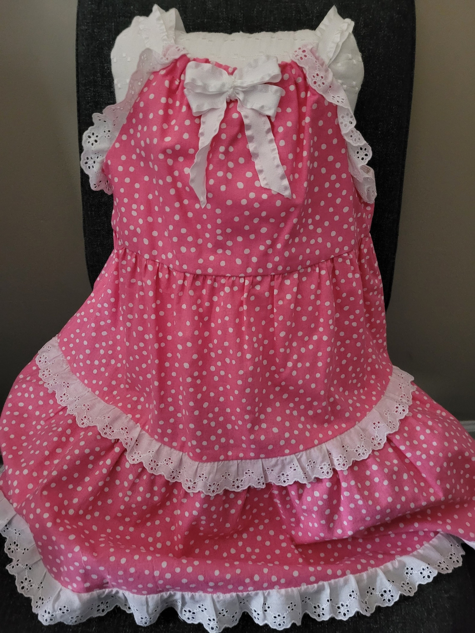 Pink Polka-dot Dress - Etsy
