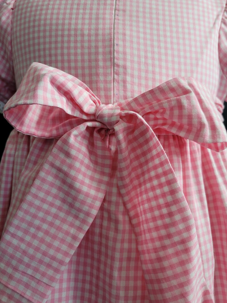 Pink Gingham With Embroidered Fabric - Etsy