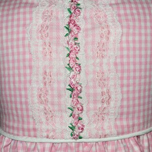 Pink Gingham With White Lace and Trim Detail - Etsy
