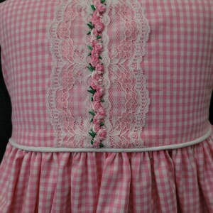 Pink Gingham With White Lace and Trim Detail - Etsy