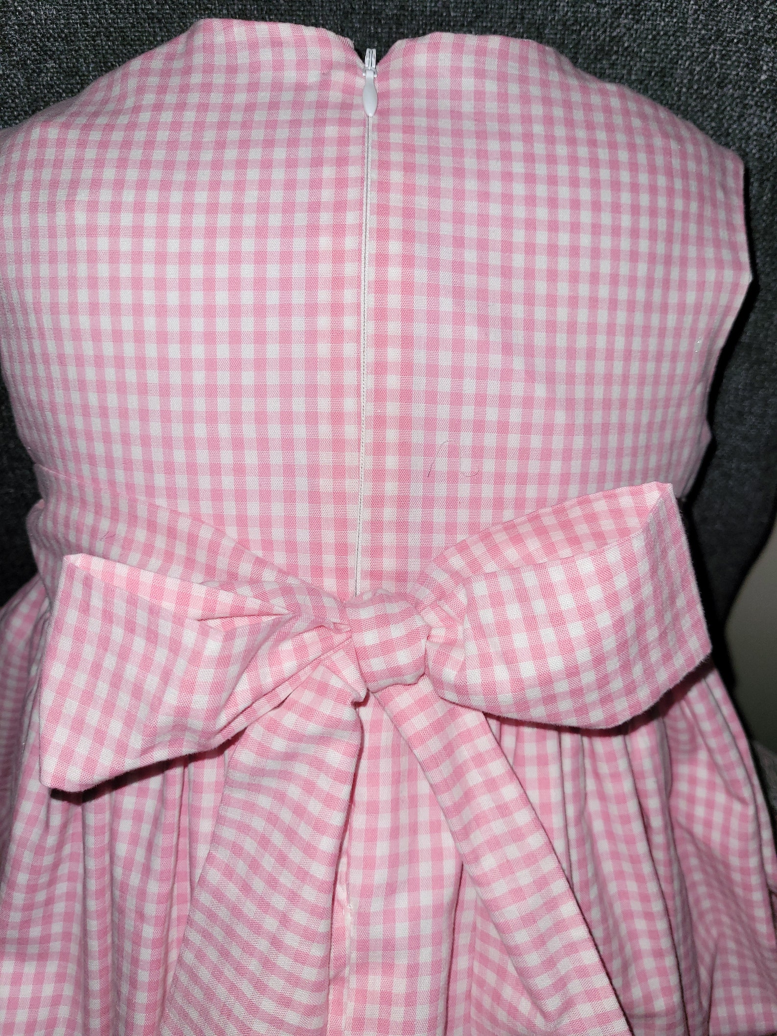 Pink Gingham With White Lace and Trim Detail - Etsy