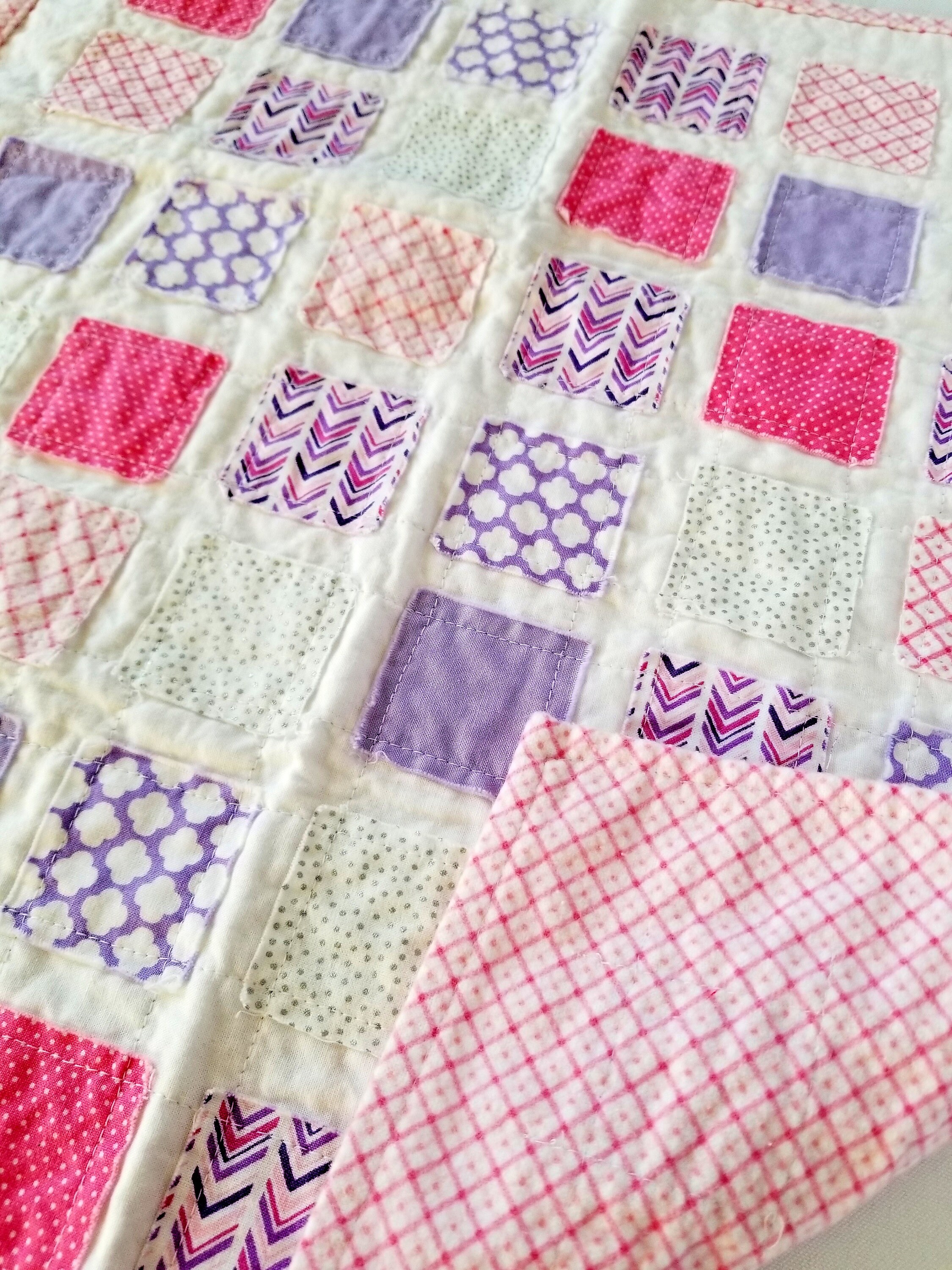 Doll Quilt - Pink and Purple - Etsy
