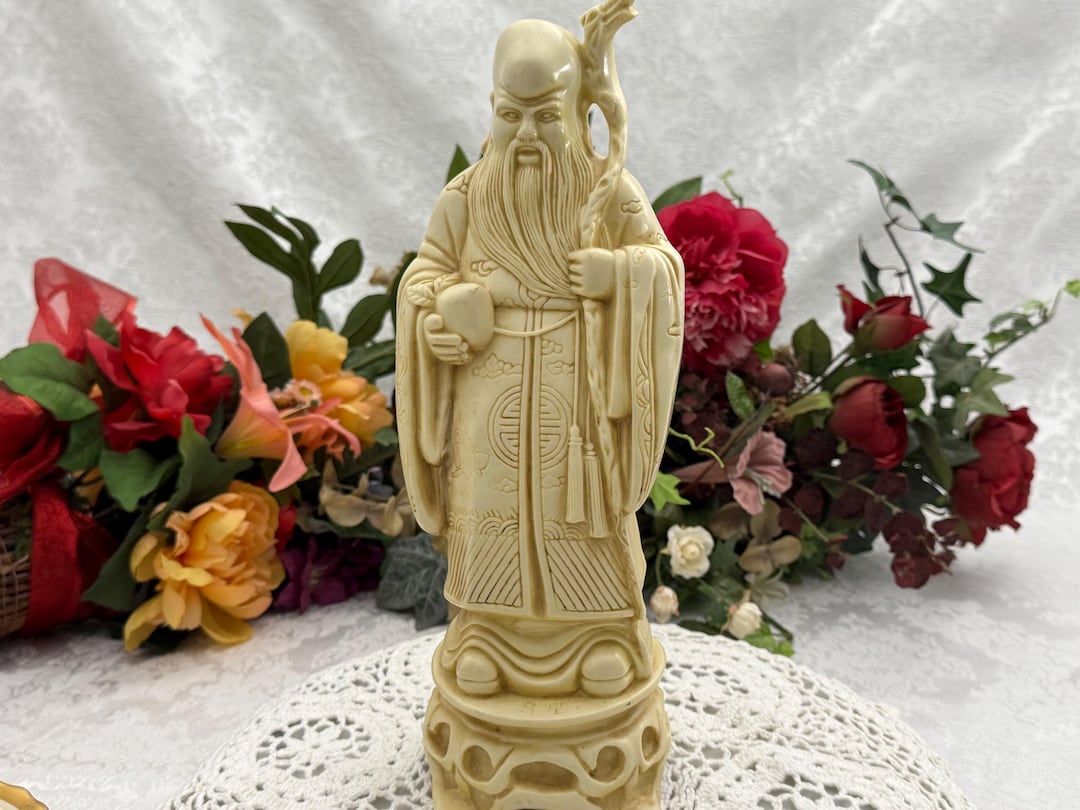 Chinese God of Longevity Shouxing Aka Shou Lo Statue 11.75" - Etsy