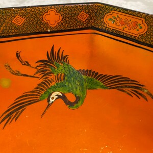 Antique Shelley Large Centerpiece Orange Octagon Bowl With - Etsy