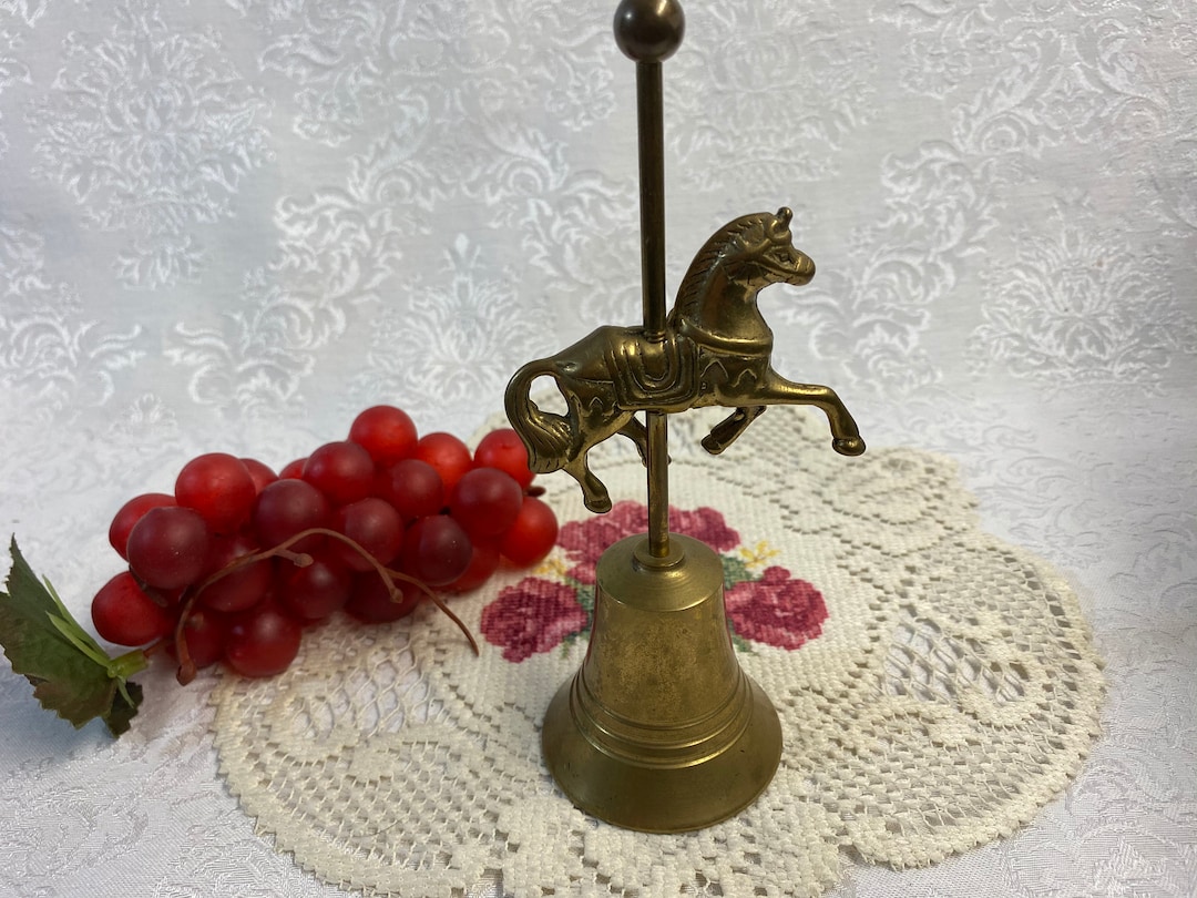 Brass Carousel Horse Bell: Vintage Holiday Decor - Etsy
