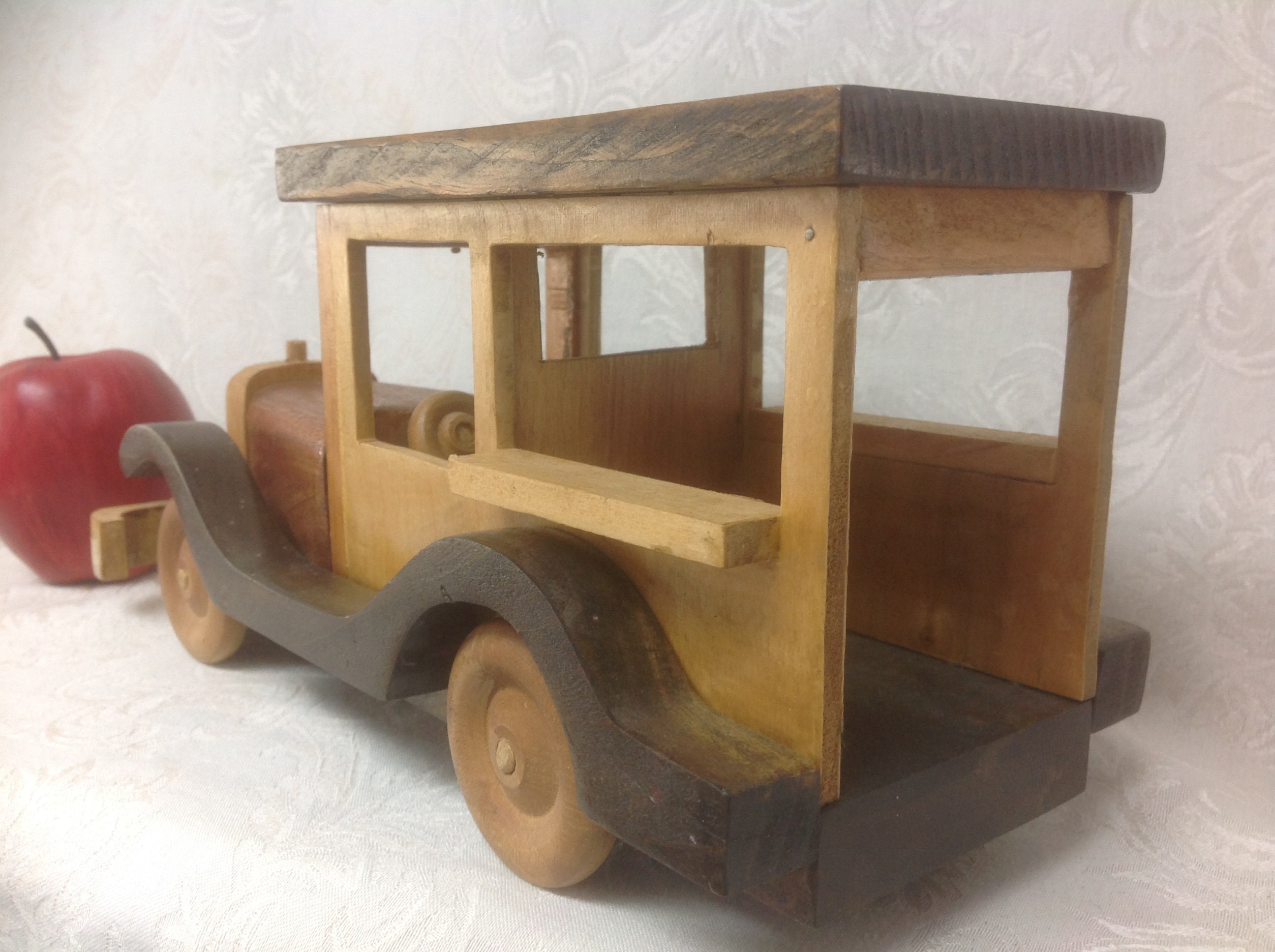 Vintage Handmade Wood Car, Wood Automobile - Etsy