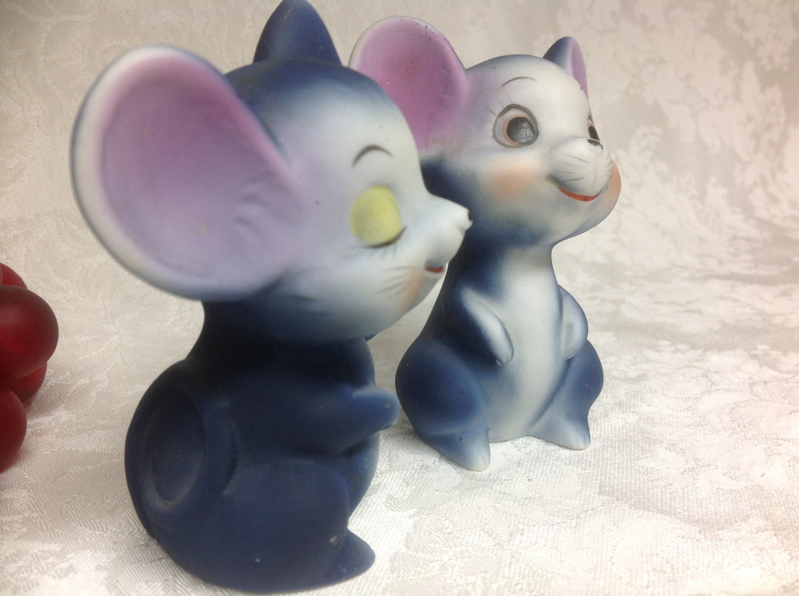 Mouse Mice Porcelain Bisque Figurines With Big Eyes and Big | Etsy