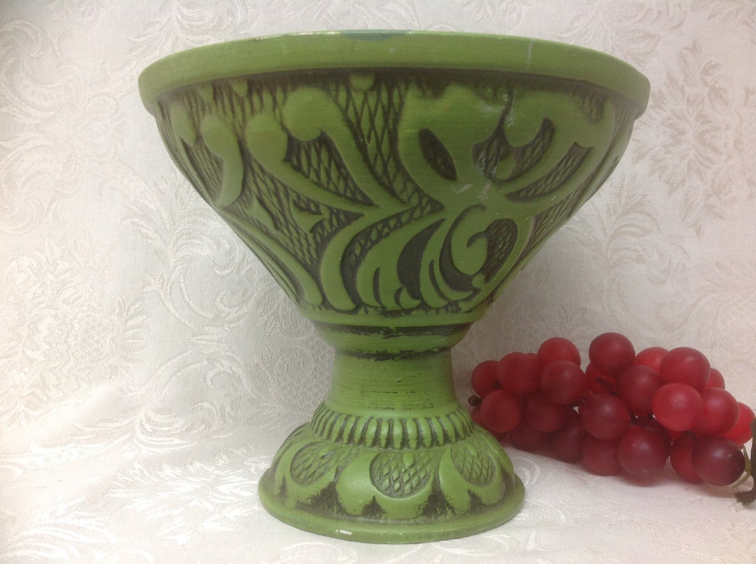 Pedestal Bowl, California Art Pottery, Mid Century Calif. USA, Candy ...