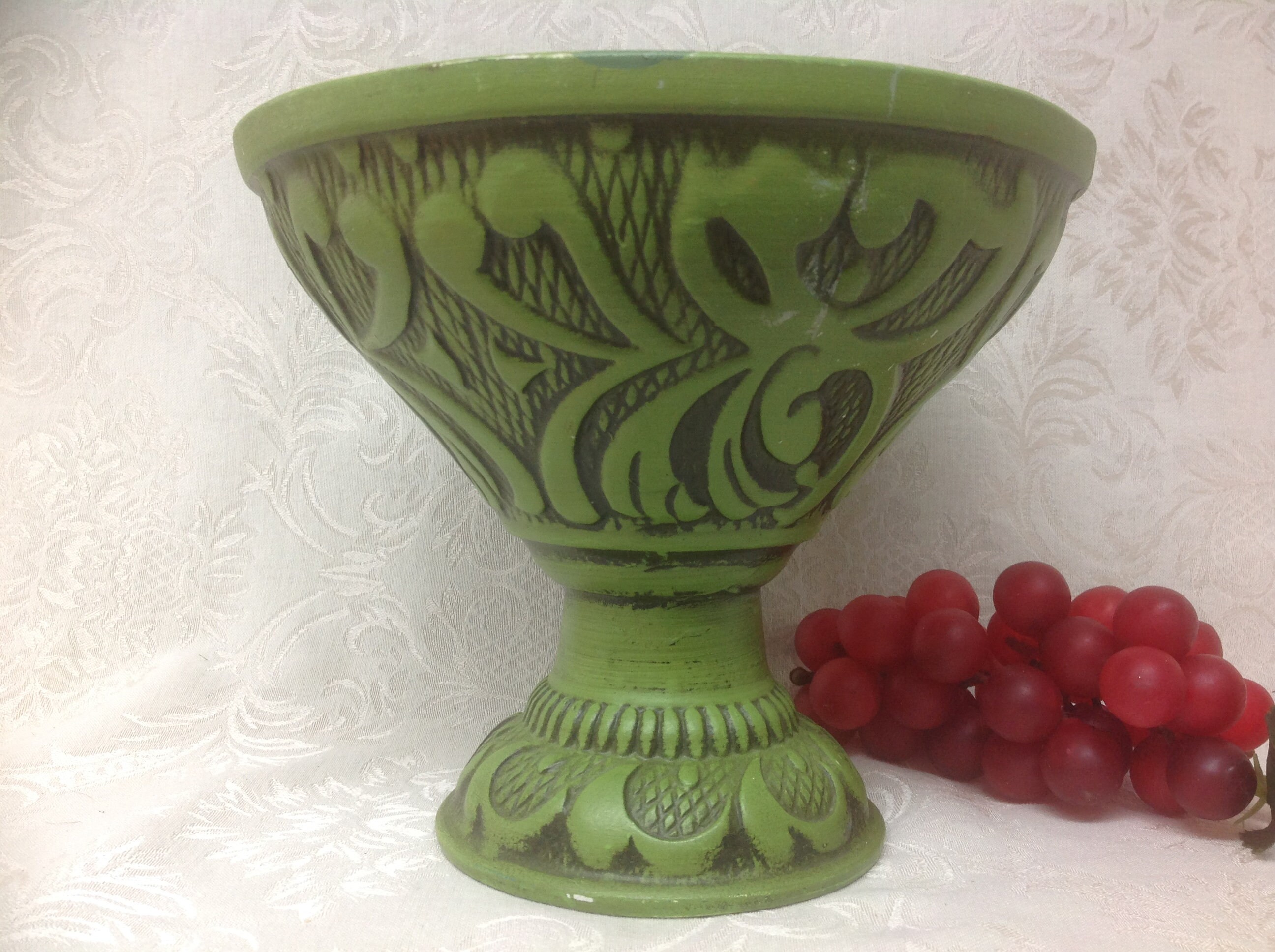 Pedestal Bowl, California Art Pottery, Mid Century Calif. USA, Candy ...