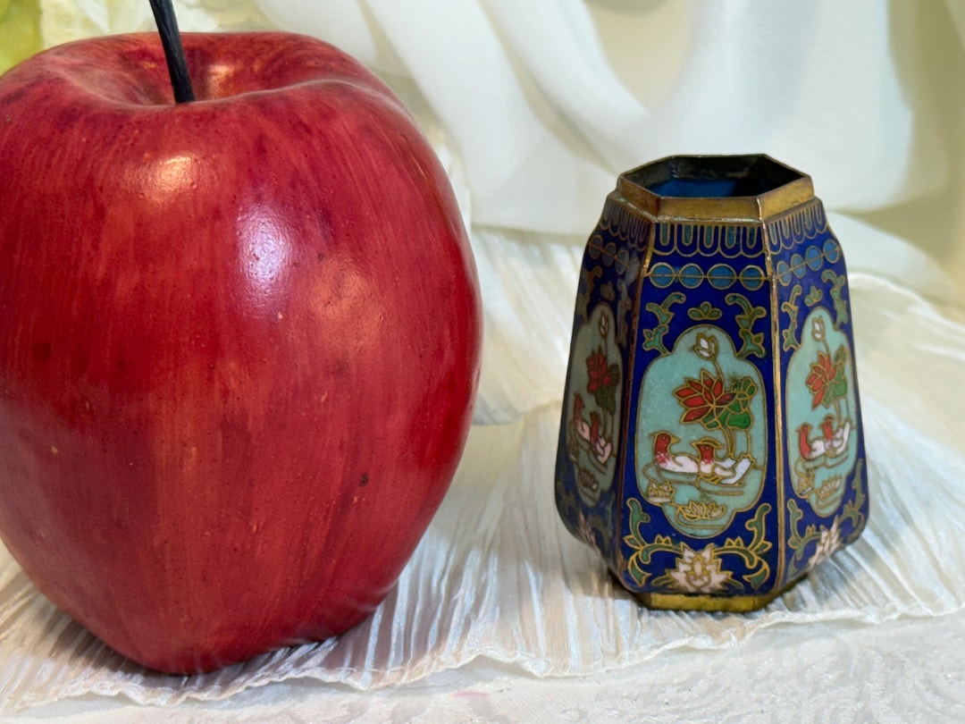 Vintage Cloisonne Match Holder or Toothpick Holder Hexagon 2 3/8" - Etsy