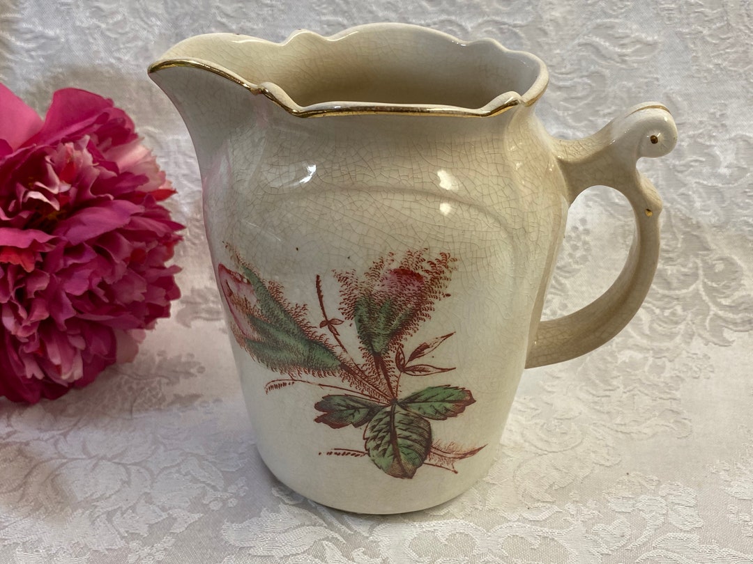 Moss Rose Pitcher Creamer Transferware 5 Inch - Etsy