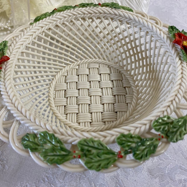 Belleek Irish Porcelain Basket - Etsy