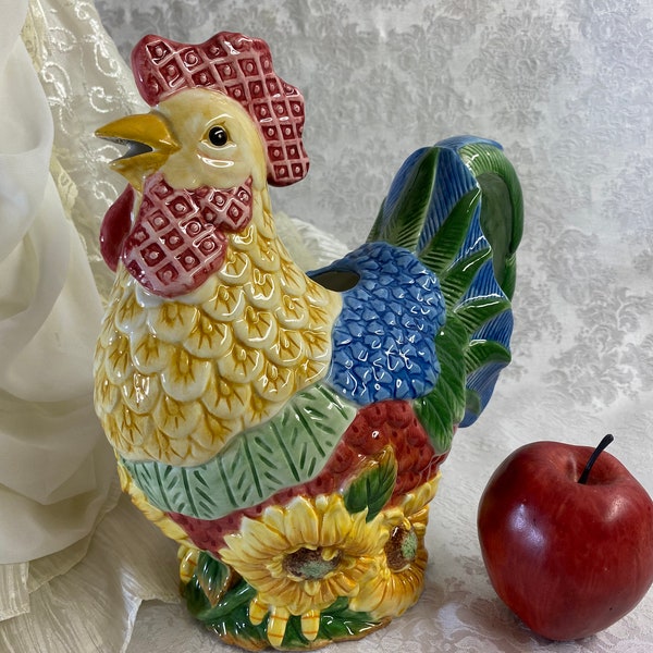 Rooster Pitcher - Etsy