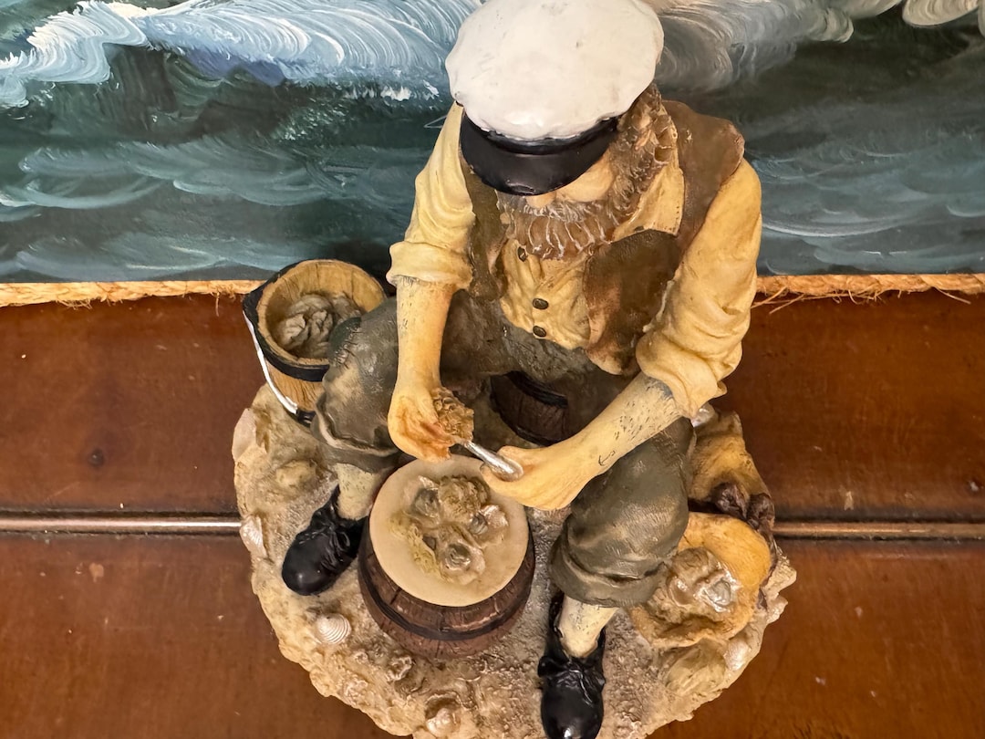 Old Salts "shucking Oysters" Resin Figurine 1997 - Etsy