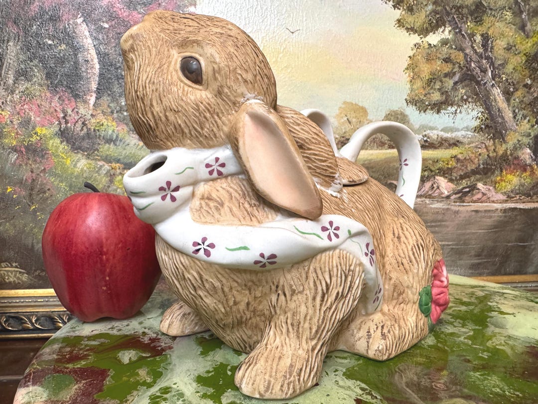 Porcelain Bunny Rabbit Tea Pot - Etsy