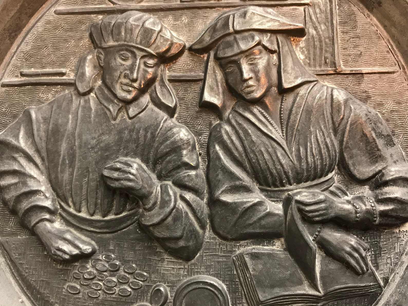 Vintage Dutch Pewter Plate With 3D Design - Etsy