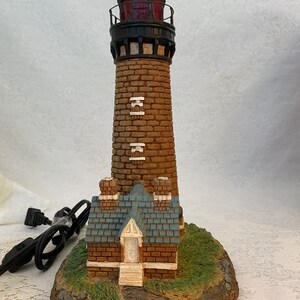 Lighthouse Night Light Lamp With Stained Glass - Etsy
