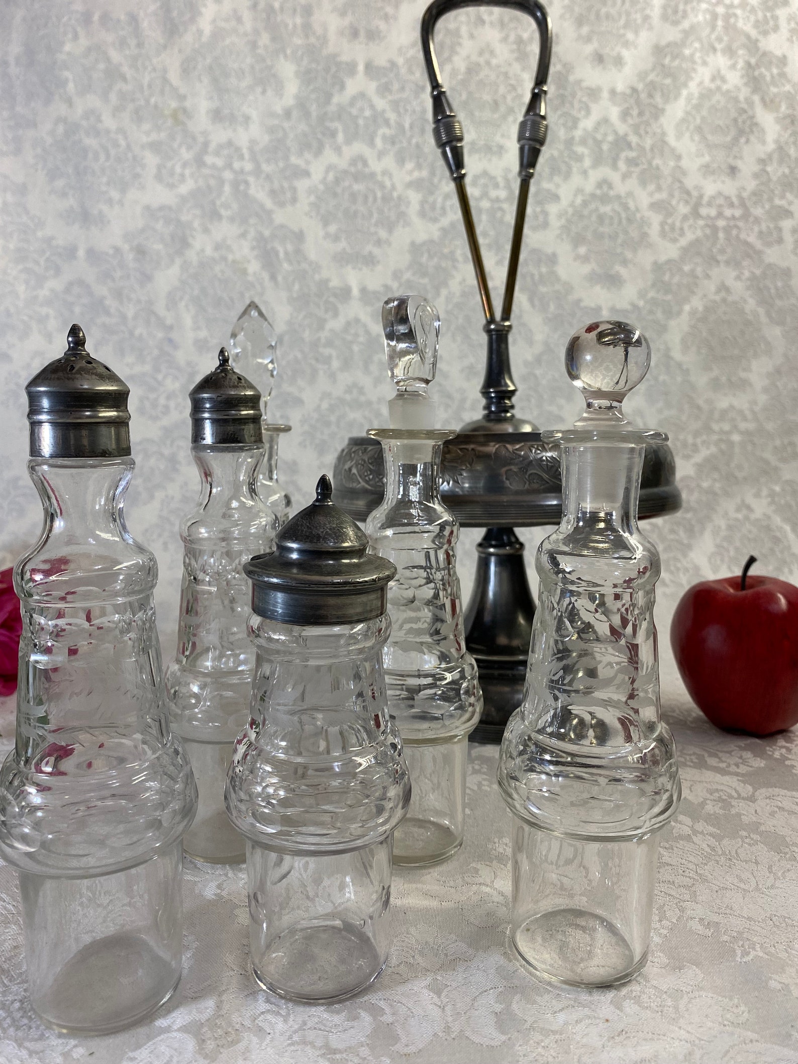 Antique Cruet Set Quadruple Silver Plated by Derby Silver Victorian Era ...