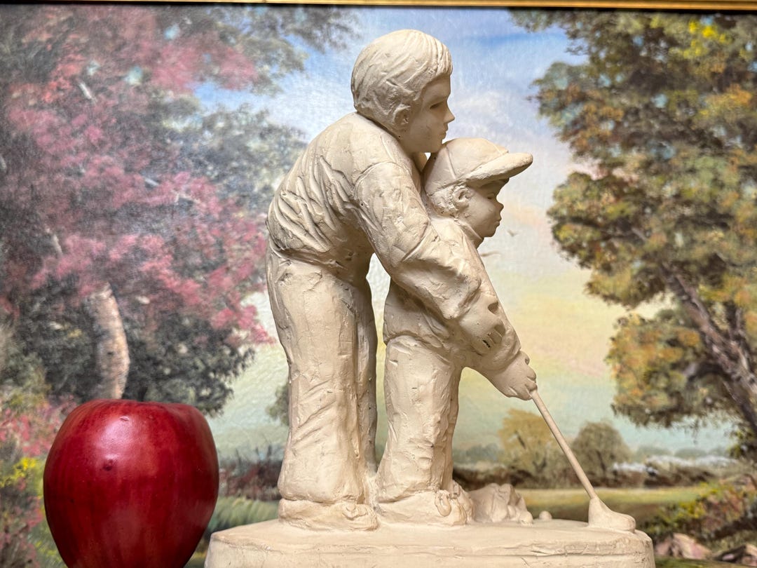 Father and Son Golf Statue "future Golfer" From Austin Sculptures by ...