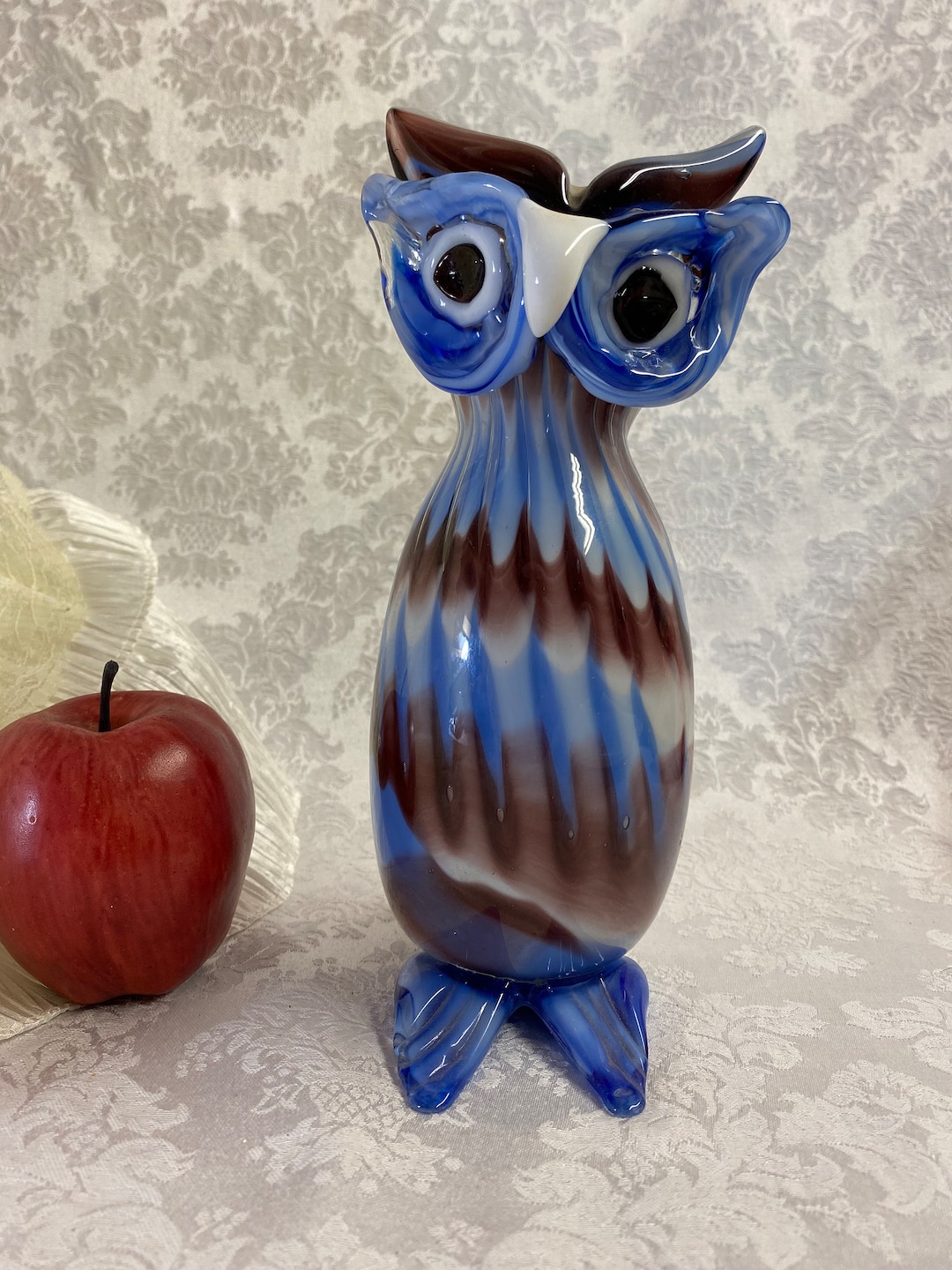 Blown Glass Owl Shaped Vase - Etsy