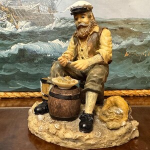 Old Salts "shucking Oysters" Resin Figurine 1997 - Etsy