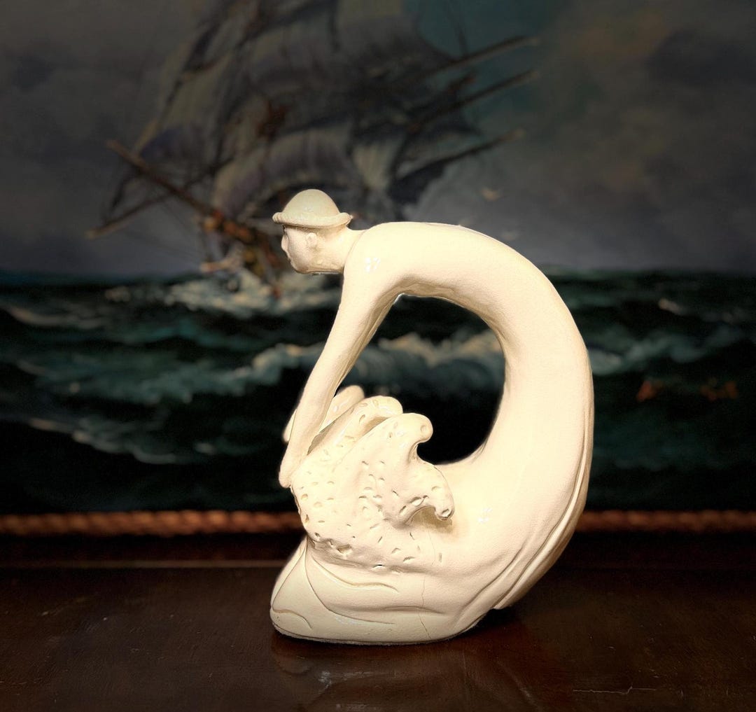 Original Sculpture of Man Wave Fisherman Handmade One of a Kind - Etsy